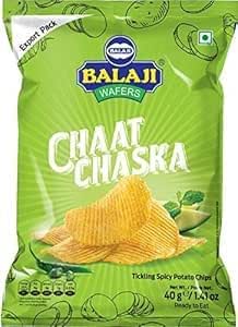Balaji Chaat Chaska Chips - 40gm (Pack of 10) | Crispy, Flavorful ...
