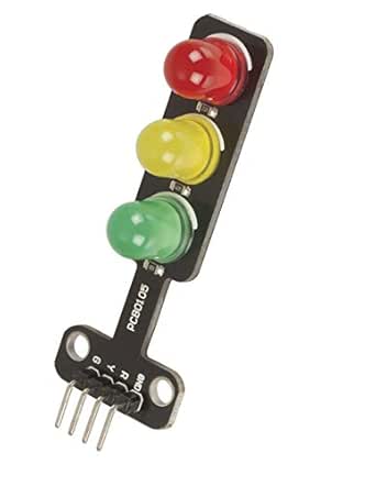 Synronic Latest 5V Mini Traffic Light Red Yellow Green 5mm LED Display ...