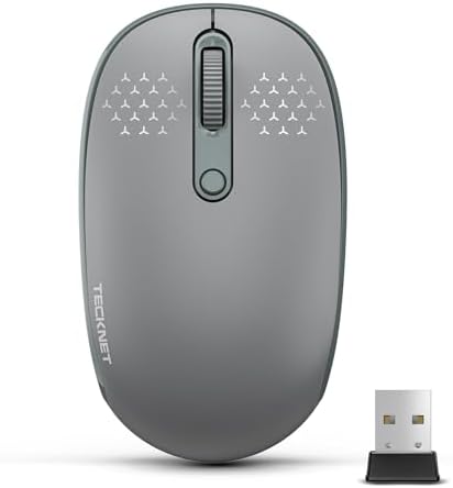 TECKNET Wireless Mouse for Laptop, 2.4GHz USB Mini Cordless Mouse Small ...
