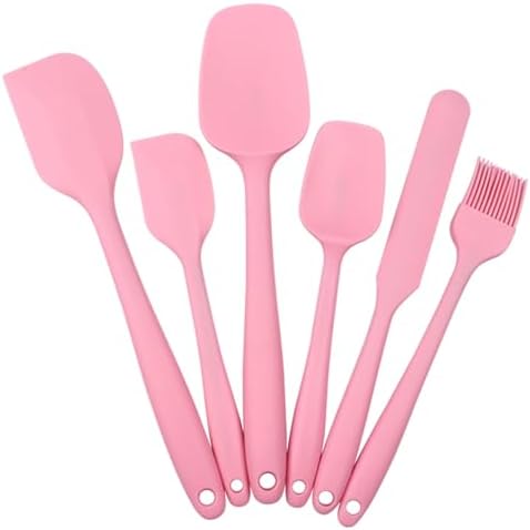 Lychico Silicone Set (6 Piece), Food Grade Rubber Spatulas for Baking ...