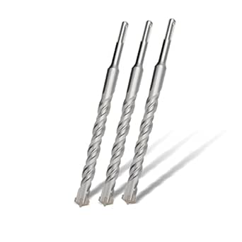 3-Piece SDS Plus Drill Bit 4 x 110 mm, Hammer Drill Bit with 4 Carbide ...