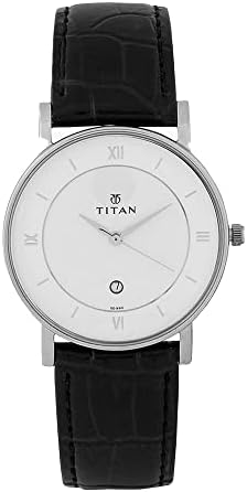 Titan Neo Analog White Dial Men's Watch-1802SL13 Genuine Leather, Brown ...