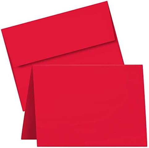 Amazon.com : Blank Red A7 (5" x 7") Cards with Envelopes – Great for ...