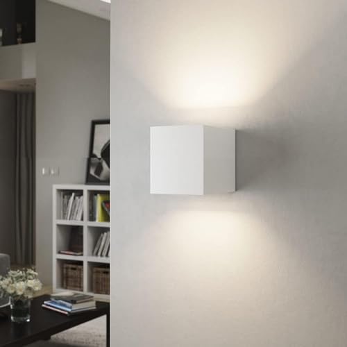 LightHub Modern Rectangle Up Down Gypsum Plaster Indoor Paintable Wall Washer Uplight E14 (SES ...