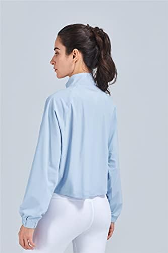 altiland Women's Athletic Running Yoga Gym Track Zip Up Cropped Jackets ...
