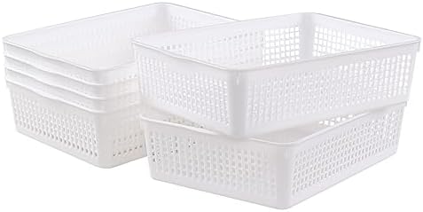Amazon.com: Eslite Plastic Organizing Baskets/Storage Tray Baskets,6 ...