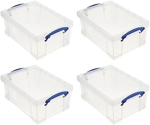 Really Useful Box Stackable 9 Liter Plastic Storage Container Bin with ...