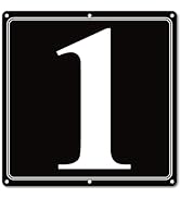 i-CowFun Premium Aluminum Number Signs 1, Metal 12" X 8" Yellow ...