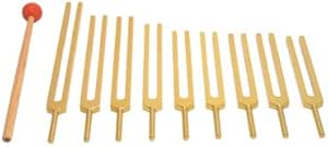 TFS Tuningforkshop Gold Finish 9 Pc Sacred Solfeggio Tuning Fork Set ...