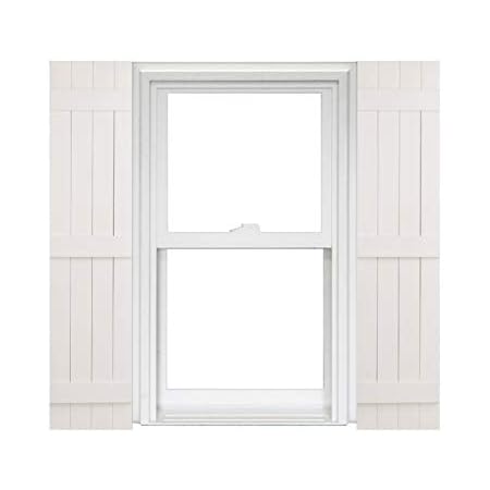 Amazon.com: Mid America Board and Batten 14" 4 Board Joined Vinyl Standard Shutter (1 Pair) - 14 ...