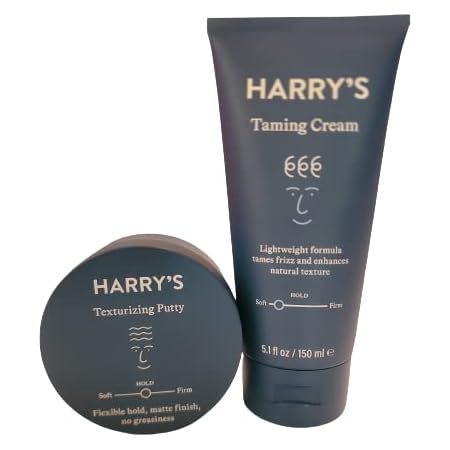 Amazon.com : Harry's Taming Cream with Soft Hold, Styles Unruly Hair, 5 ...