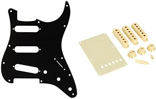 Amazon.com: Fender Modern Pickguard, Stratocaster, 11-Hole - Black ...