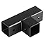 MOUNTAIN_ARK 8 Pack 1" Black Square Tube Connector, 2 Way L Shaped ...