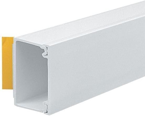 25mm x 40mm PVC White Electrical Cable Cover Mini Trunking Conduit Wire ...