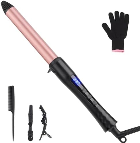 Amazon.com: Curling Iron, 25mm Ceramic Curling Wand with Adjustable ...