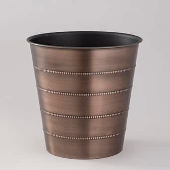 Indecrafts Antique Finish Bronze Trash Can 4.5 Litre Wastebasket ...