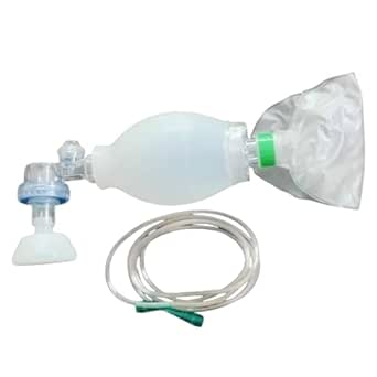 MDSS™ Silicone PVC Ambu Bag | Adult Manual Breathing Resuscitator Kit | Reusable Oxygen Valve ...