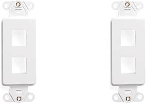 Leviton 41642-W QuickPort Decora Insert, 2-Port, White (Pack of 2 ...