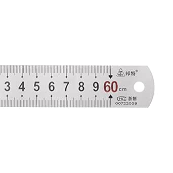 HARFINGTON Stainless Steel Rulers Inch and Metric Graduation Straight ...