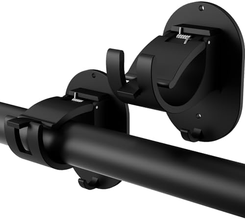 Amazon.com: Funnacle Double Curtain Rods Brackets No Drilling Double ...