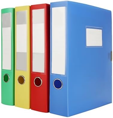 ZOFUN A4 Box Files Pack of 4, 75mm Box Files A4 with Ring Pull and ...