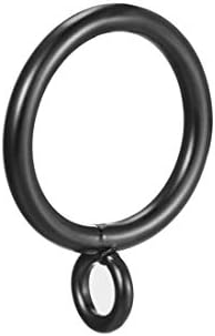 Amazon.com: Awoin 30 PCS 1.5-Inch Black Curtain Rings for Curtain Rod ...