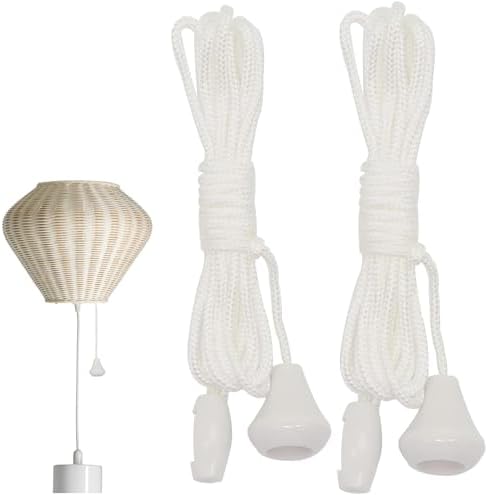 2pcs Pull Cord String with Connector,1.5m Light Pull Cord String with ...
