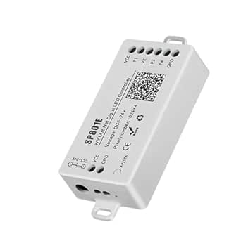 YLNPIGZTI DC5-24V SP801E Programmable APP WiFi Control WS2812B LED ...
