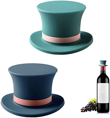 2 Pcs Wine Stoppers Funny Top Hat Bottle Stopper Reusable Silicone ...