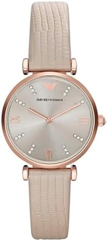 Emporio Armani Damen Analog Quarz Uhr mit Leder Armband AR1681 : Amazon ...