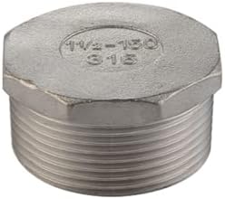Amazon.com: 1/2" 316 Stainless Steel Class #150 Threaded Hexagon Head ...