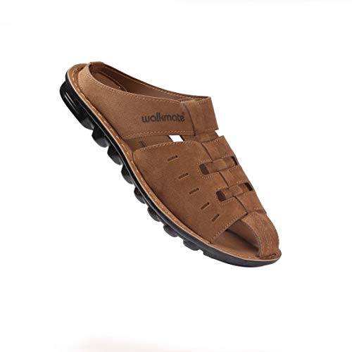 Buy Walkmate Men's Classic Slip-on Outdoor Slippers Brown at Amazon.in