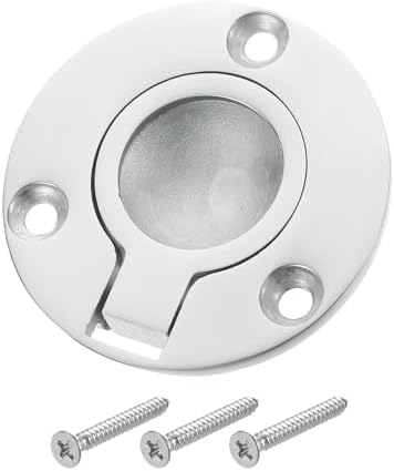 sourcing map Flush Ring Pull Handle, 1Pcs 50 mm - 316 Stainless Steel ...