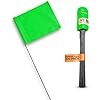 Amazon.com: Green Marking Flags 100 Pack - 4x5x15 Inch Green Flags for ...