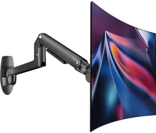 Ergounion Single Monitor Wall Mount for Flat or Curved Screens up to 38 ...
