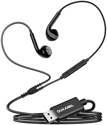 USB Headphone with Microphone Wired, USB A PC Gaming Headset for Work ...