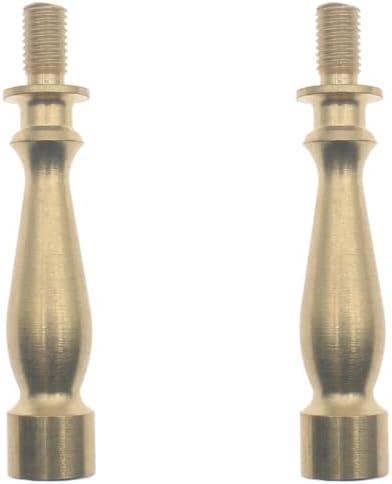 HAJXZH 2 Pcs 2 Inch Lamp Finial Extender Turned Brass Lamp Shade Risers ...