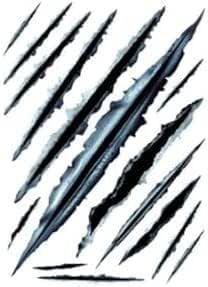 Amazon.com: 3D Scratch Car Stickers, Simulation Stereoscopic Fake Gun ...