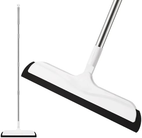 Mitclear Floor Squeegee Mop Heavy Duty with Telescopic Handle(57IN ...