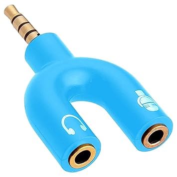 Audio Splitter 3.5mm Jack to Mic and Headphones Splitter Converter ...