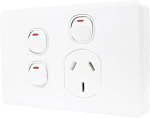 Clipsal C2000 Series Classic 250V 10A Horizontal Single Switch Socket ...