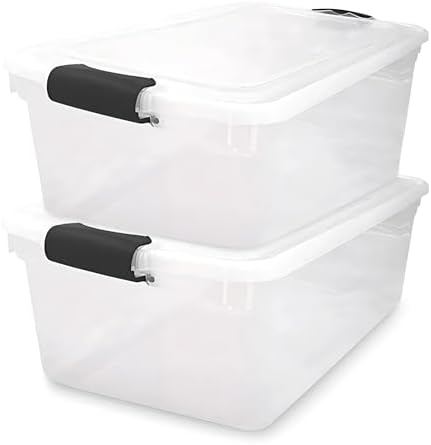 Amazon.com - IRIS USA 45 Quart Plastic Storage Container Bin with ...