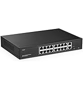YuLinca 12 Port Gigabit PoE Switch, 8 GE PoE+, 2 GE Uplink, 2 Gigabit ...