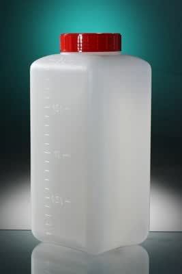 CORNING GOSSELIN LC1000-13 Square HDPE Storage Bottle, 1l, Graduated ...