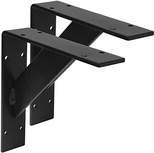 Amazon.com: 6 PCS 4" x 2" Heavy Duty Steel Corner Brace Black Brackets ...
