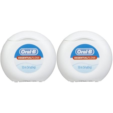 Amazon.com : Oral-B EssentialFloss Cavity Defense Dental Floss, 50 M, 2 ...