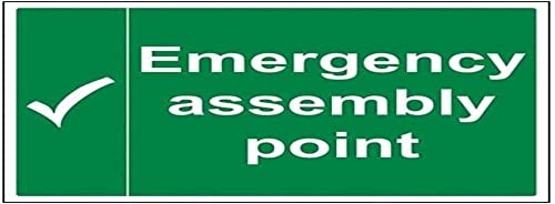 VSafety Emergency Assembly Point With Tick Sign – Landscape – 400mm x ...
