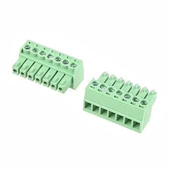 Fielect 3Pcs 3.5mm Pitch 7P PCB Screw Terminal Block Connector 300V 8A ...
