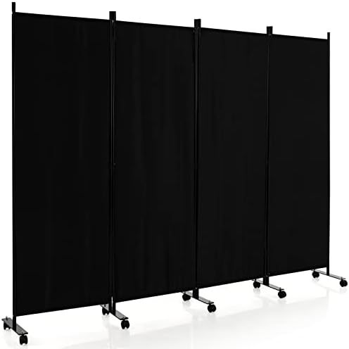 Costway 4 Panels Folding Room Divider, 170cm Tall Privacy Screen with ...