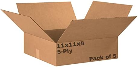 Porpoise 5-Ply 11x11x4 inch 5 piece Corrugated Box Cardboard Packing ...